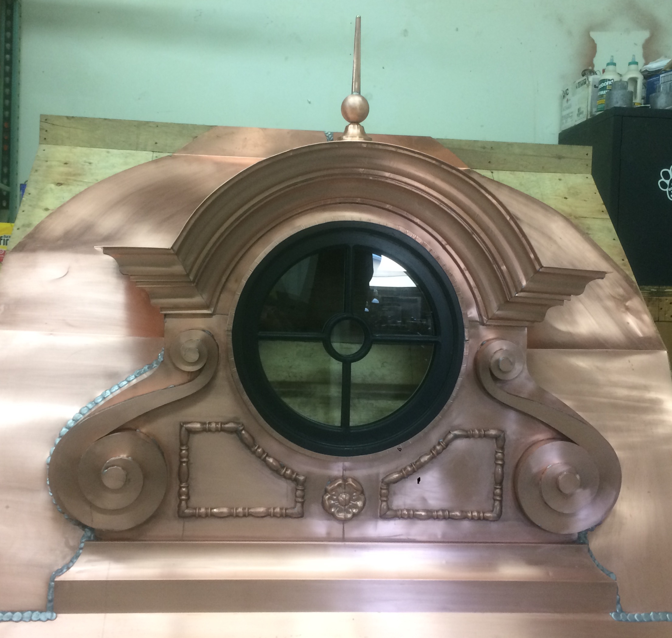 Copper Dormer With Finial | PJ Metal Craft | Architectural Sheet Metal ...