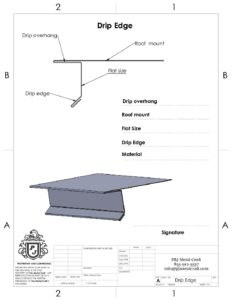 Drip Edge | P&J Metal Craft | Architectural Sheet Metal Products